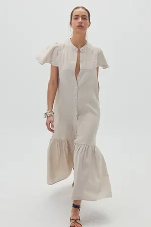 Lanhtropy Willow Linen Dress - Natural
