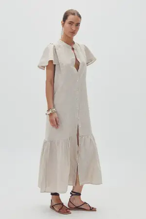 Lanhtropy Willow Linen Dress - Natural