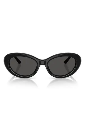 Dolce & Gabbana 54mm Oval Sunglasses - Black/dark Grey