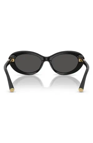 Dolce & Gabbana 54mm Oval Sunglasses - Black/dark Grey