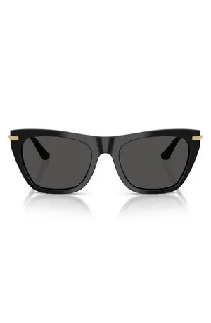 Dolce & Gabbana 55mm Square Sunglasses - Black/dark Grey