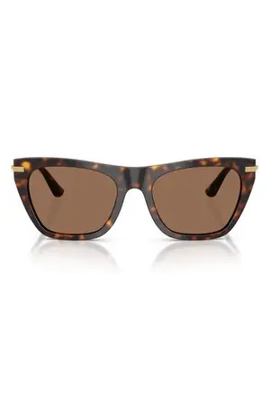 Dolce & Gabbana 55mm Square Sunglasses - Havana/dark Brown