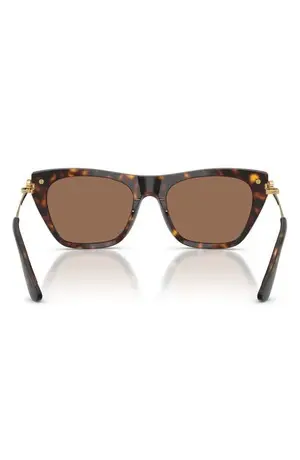 Dolce & Gabbana 55mm Square Sunglasses - Havana/dark Brown