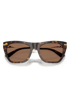 Dolce & Gabbana 55mm Square Sunglasses - Havana/dark Brown