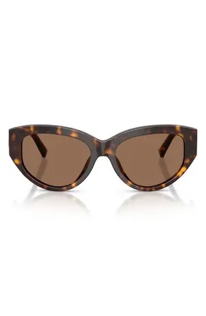 Dolce & Gabbana 55mm Cat Eye Sunglasses - Havana/dark Brown