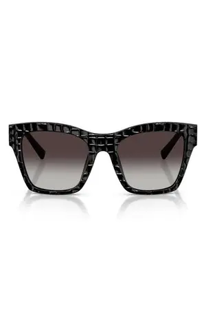 Dolce & Gabbana 53mm Square Sunglasses - Black Texture Cocco/grey