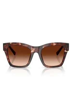Dolce & Gabbana 53mm Square Sunglasses - Dark Red Havana/brown
