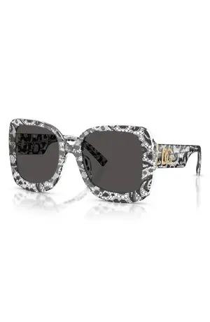 Dolce & Gabbana 55mm Square Full Rim Sunglasses