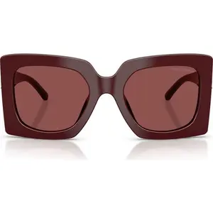 Dolce & Gabbana 54mm Square Sunglasses - Bordeaux/dark Violet
