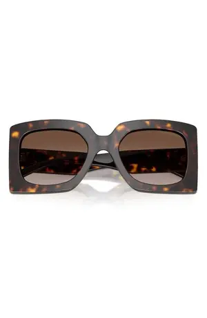 Dolce & Gabbana 54mm Square Sunglasses - Havana/gradient Brown