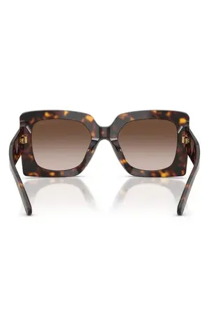 Dolce & Gabbana 54mm Square Sunglasses - Havana/gradient Brown