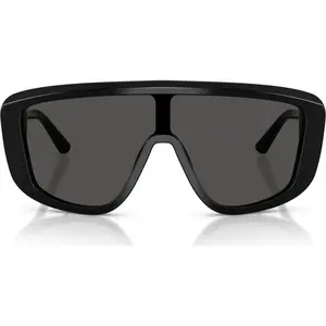 Dolce & Gabbana 128mm Rectangular Shield Sunglasses - Black/dark Grey