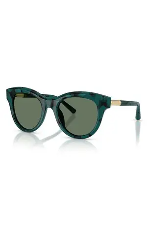 Dolce & Gabbana 52mm Phantos Sunglasses - Pearl Havana/dark Green