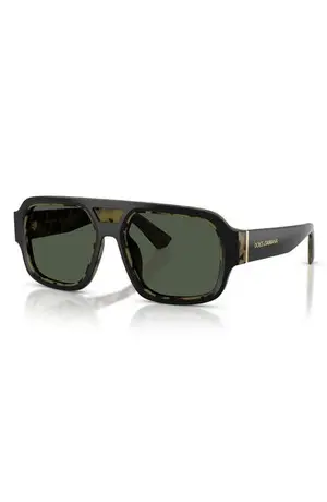 Dolce & Gabbana 55mm Polarized Square Sunglasses