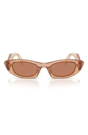 Prada 50mm Oval Sunglasses - Chocolate/brown