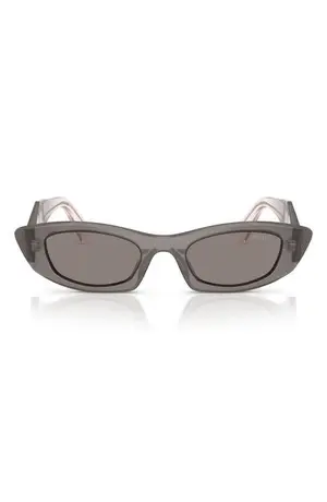 Prada 50mm Oval Sunglasses - Grey/dark Grey