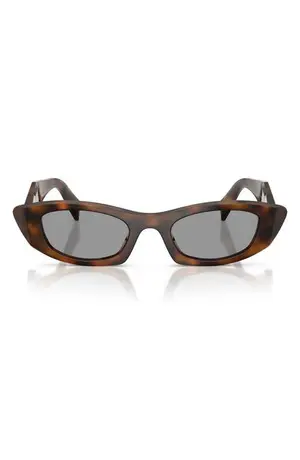 Prada 50mm Oval Sunglasses - Juniper Tortoise/grey