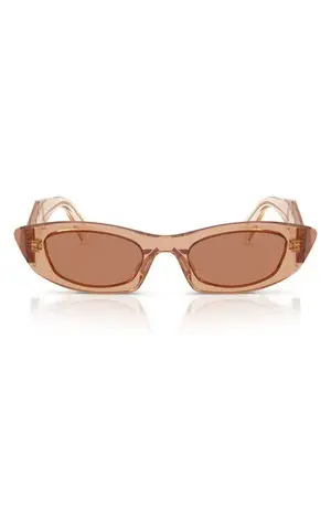 Prada 52mm Oval Sunglasses - Chocolate/brown