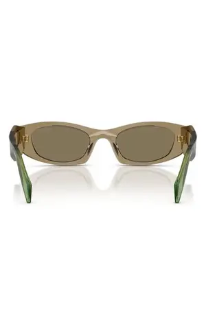 Prada 52mm Oval Sunglasses - Terra/light Brown