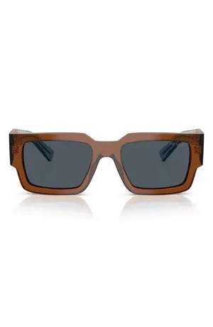 Prada 54mm Rectangular Sunglasses - Chocolate/dark Grey