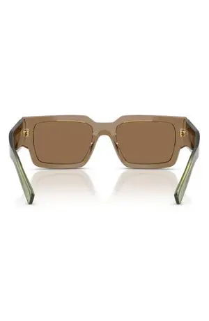 Prada 54mm Rectangular Sunglasses - Terra/light Brown