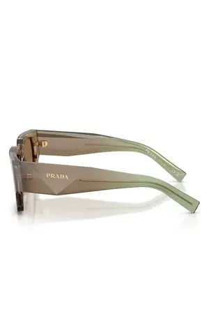 Prada 54mm Rectangular Sunglasses - Terra/light Brown