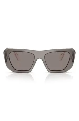 Men's Gray Square-Frame Sunglasses