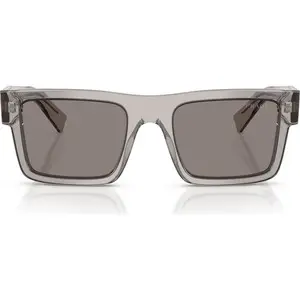 Prada 52mm Rectangular Sunglasses - Hematite/dark Grey