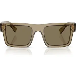 Prada 52mm Rectangular Sunglasses - Terra/terra Bio