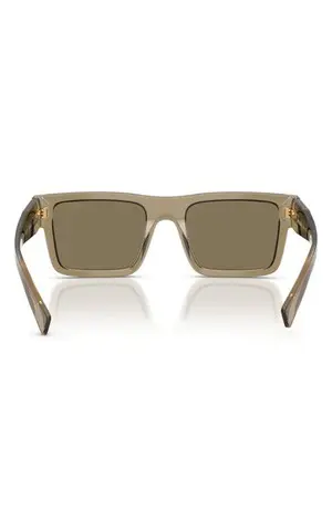 Prada 52mm Rectangular Sunglasses - Terra/terra Bio
