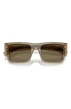 Prada 52mm Rectangular Sunglasses - Terra/terra Bio
