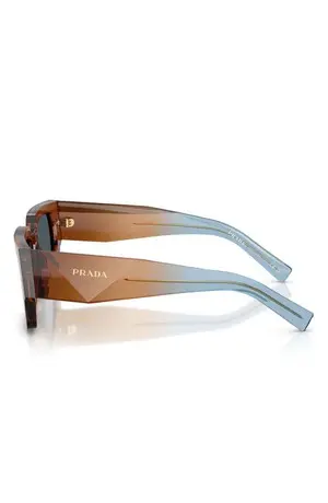 Prada 55mm Rectangular Sunglasses - Chocolate/dark Grey
