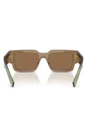Prada 55mm Rectangular Sunglasses - Terra/light Brown
