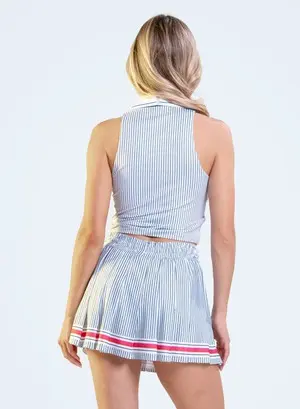 Lucky In Love Striped Polo Tank