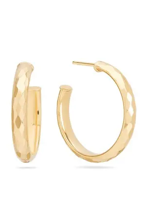 Lana Jewelry 14k Gold Disco Hoop Earrings - Yellow Gold