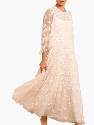 Embroidered Tulle Maxi Dresses