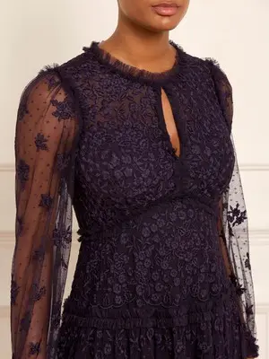 NEEDLE & THREAD Autumn Lace Ankle Gown