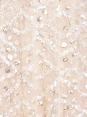 NEEDLE & THREAD Deco Dot Gloss Ankle Gown - Cream
