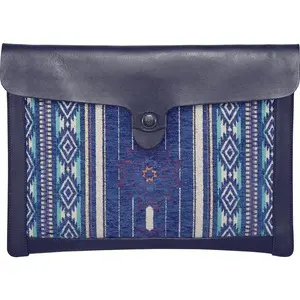 OLD TREND Myrtle Genuine Leather Laptop Sleeve - Navy