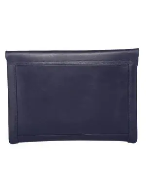 OLD TREND Myrtle Genuine Leather Laptop Sleeve - Navy