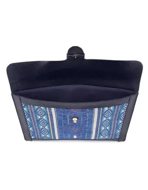 OLD TREND Myrtle Genuine Leather Laptop Sleeve - Navy