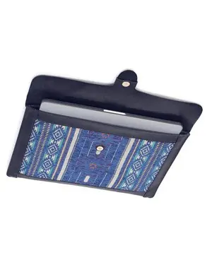 OLD TREND Myrtle Genuine Leather Laptop Sleeve - Navy