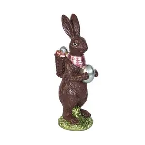 GALLERIE II Chocolate Medium Easter Rabbit Figurine - Brown