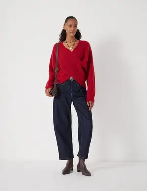 HUSH Wool Blend Jumper - Fiery Red