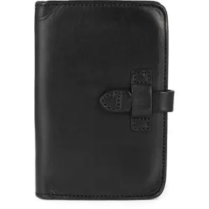 OLD TREND Leeds Genuine Leather Bifold Passport Holder - Black