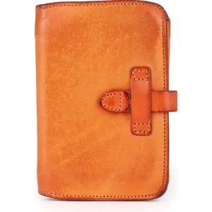 OLD TREND Leeds Genuine Leather Bifold Passport Holder - Caramel