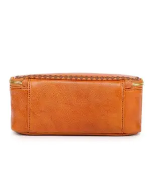OLD TREND Celosia Genuine Leather Rectangular Jewelry Case - Caramel
