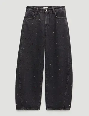 HUSH Embellished Barrel Leg Jeans