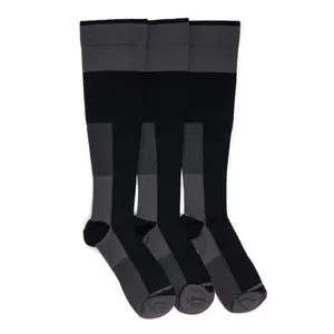 RUFF N TUFF Tall Nylon Blend Compression Socks - Black/grey