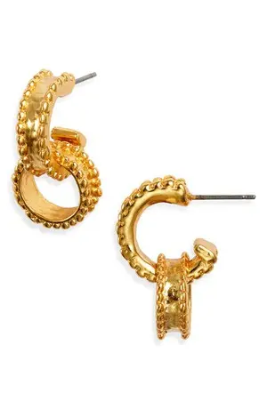 KARINE SULTAN Dotty Intertwined Drop Earrings - Gold